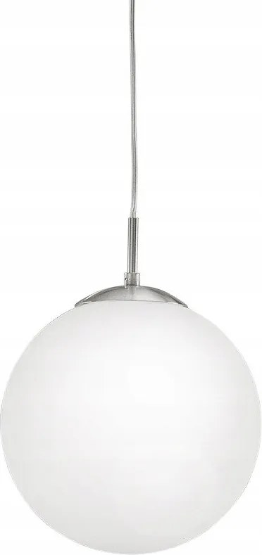 Lampa Lustr Závěsná Kulatá Koule Eglo Bílá Sklo 25 CM