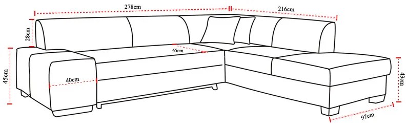 Eltapmeble Rohová sedací souprava Porto II - Berlin 03 / Soft 066 (barva potahu) - pravá