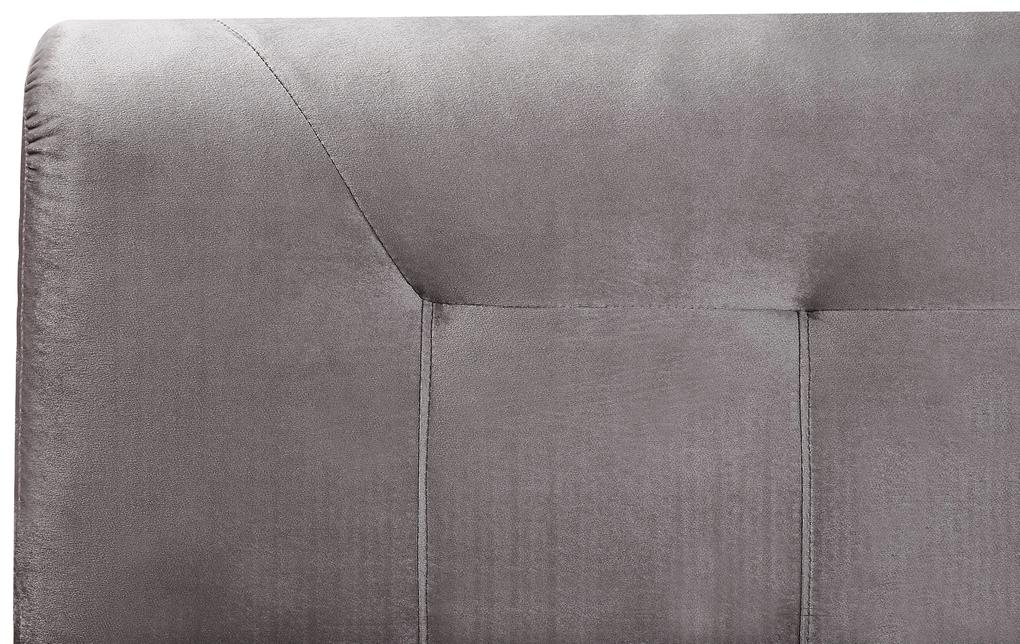 Sametová postel 180 x 200 cm šedá MARQUISE Beliani