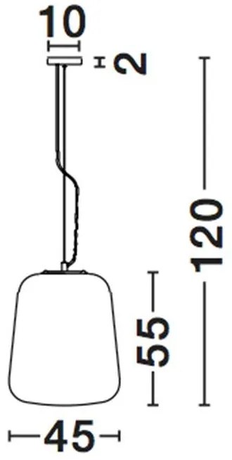 Nova Luce Závěsné svítidlo OLIVERIO, 45cm, E27 1x12W