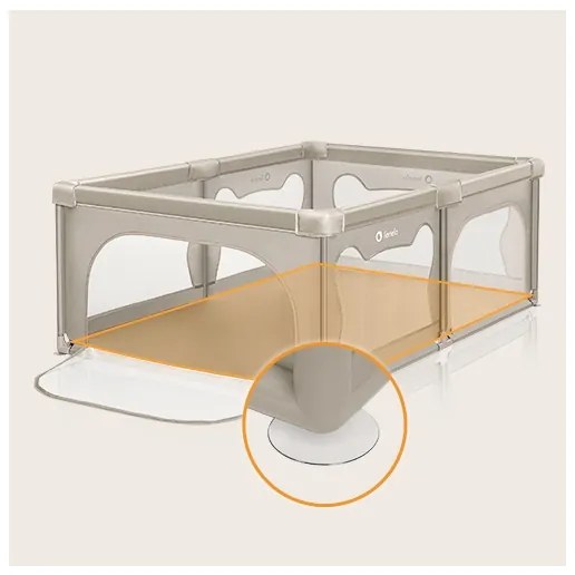 Lionelo - Hrací ohrádka WILLOW béžová