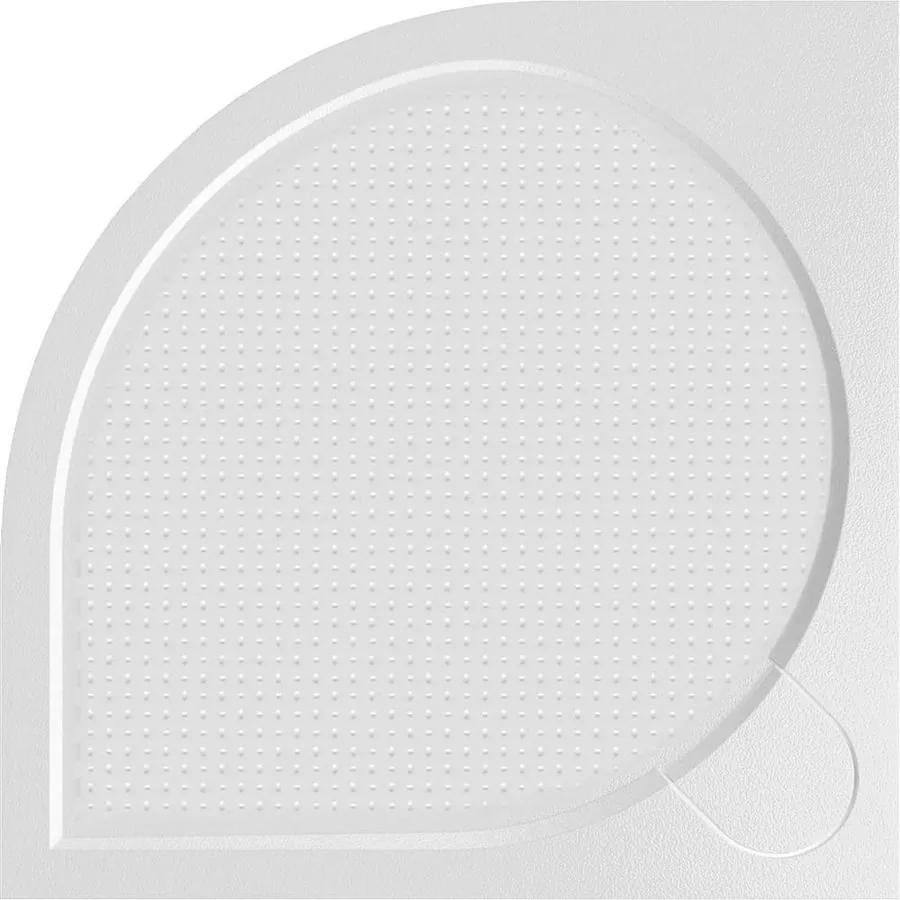 Gelco Arca Sprchová vanička z litého mramoru, čtvrtkruh, 90x90x3 cm, R550, PA559