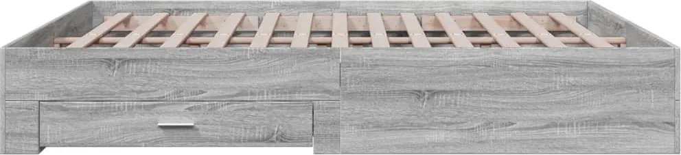Rám postele se zásuvkami šedý sonoma 200 x 200 cm kompozit 3280361
