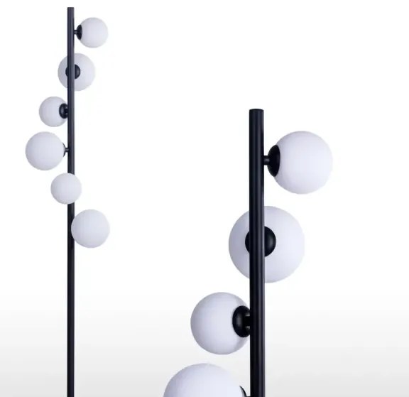 Designová lampa Sybilla 6 Floor černé
