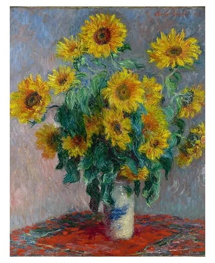 Reprodukce obrazu Claude Monet - Bouquet of Sunflowers , 50 x 40 cm