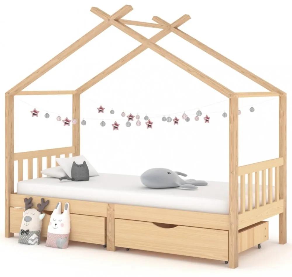 Dětská postel 90x200 borovice Dekorhome Přírodní dřevo