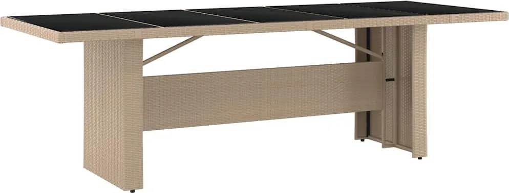 9dílný zahradní bistro set s poduškami béžový polyratan 3277299