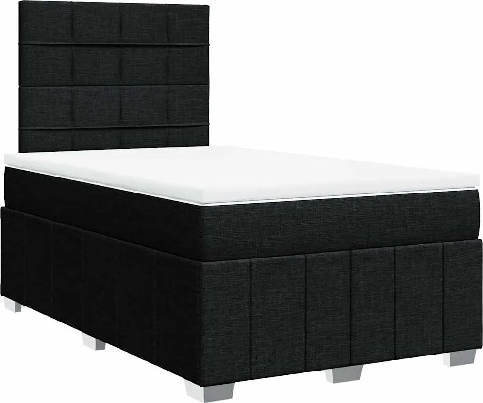 Box spring postel s matrací černá 120x190 cm textil 3293909
