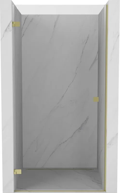 Mexen, Mexen Lunar-B Otočné levé sprchové dveře 60 cm, transparentní, zlaté - 832-060-000-50-00-L