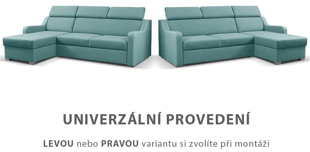 Sedací souprava MIKELI | 232x158 cm | UNI | rozkládací + úložný prostor | AKCE | béžová 07