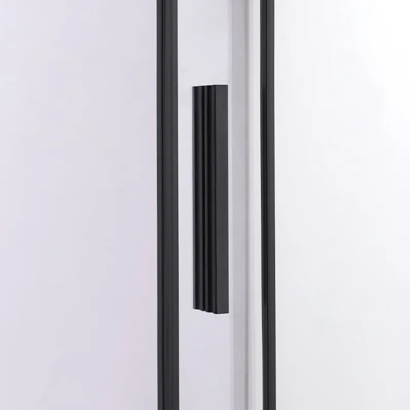 BPS-koupelny Posuvné sprchové dveře PD-NOB HYD-5171 100 cm černá/transparent pro instalaci do niky - bez vaničky
