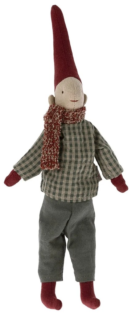 Maileg Vánoční skřítek Pixy 26 cm Skřítek A, červená barva, textil