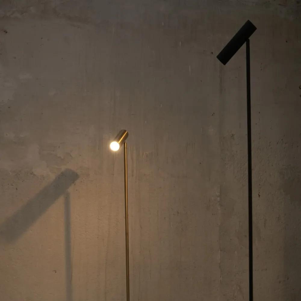 Černá stojací lampa SULION Milan, výška 150 cm