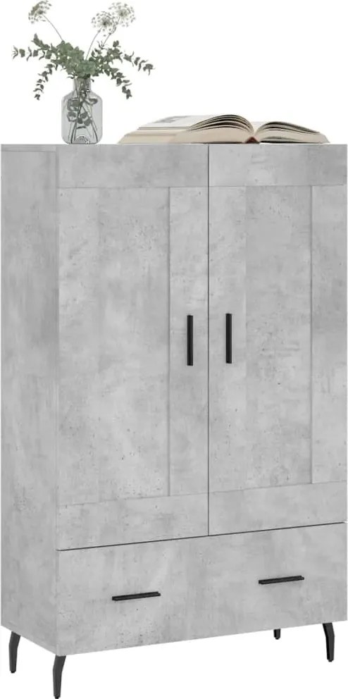 vidaXL Skříň highboard 69,5 x 31 x 115 cm kompozitní dřevo [830344] Barva: Betonová šedá