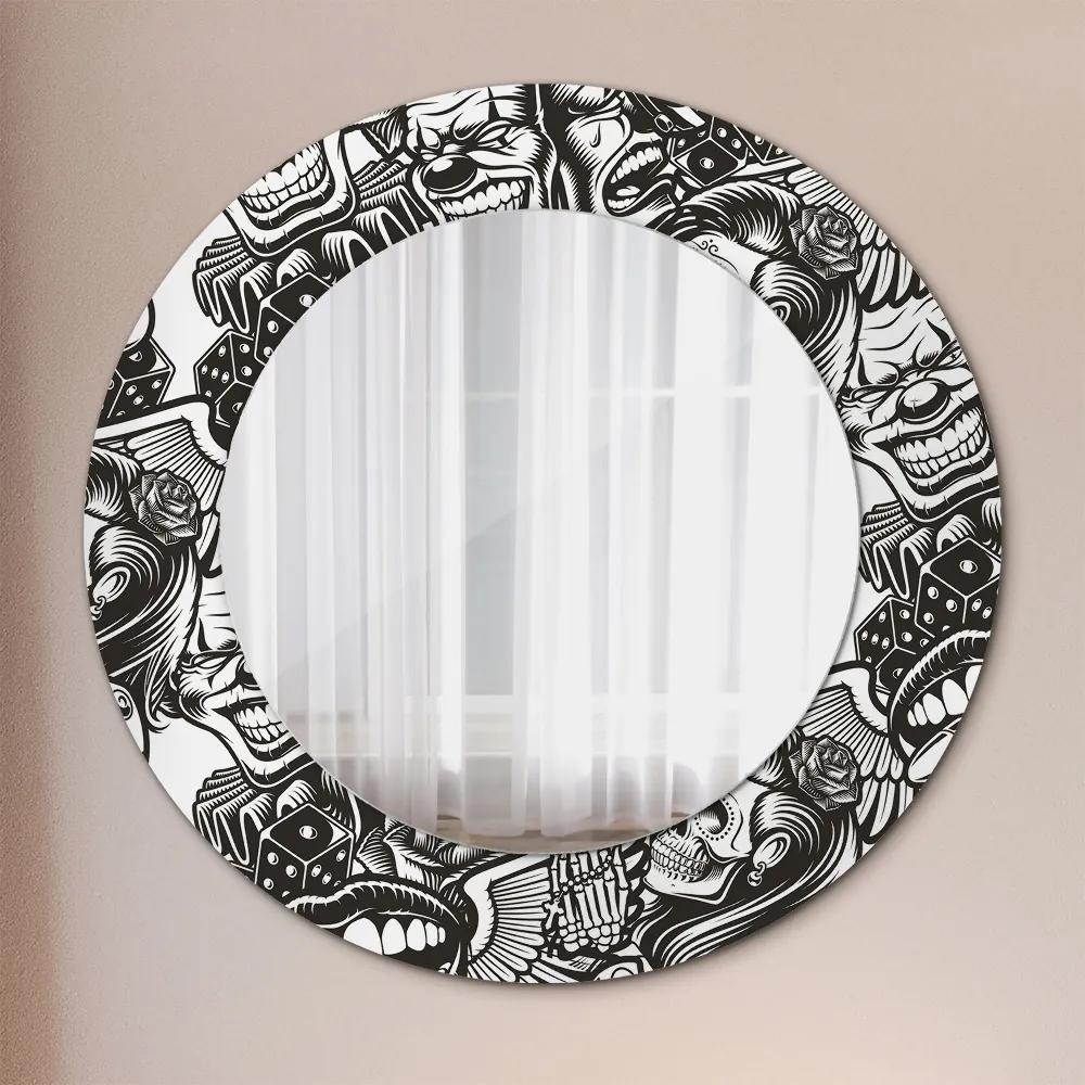 Kulaté dekorativní zrcadlo na zeď Abstraktní tekutina fi 50 cm