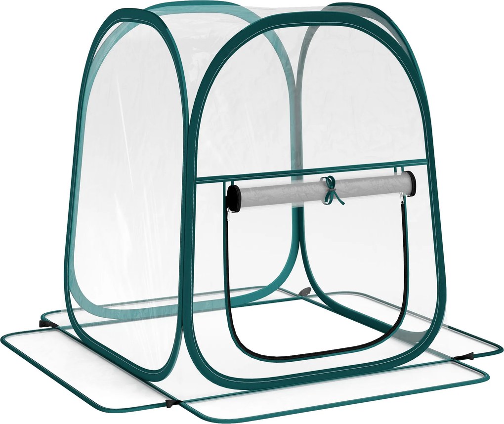 Outsunny Mini Zahradní Skleník, Mini Transparentní PVC Pop-Up Skleník, Zimní Stan pro Vnitřní nebo Venkovní Použití, pro Zeleninu, Rostliny, Květiny,…