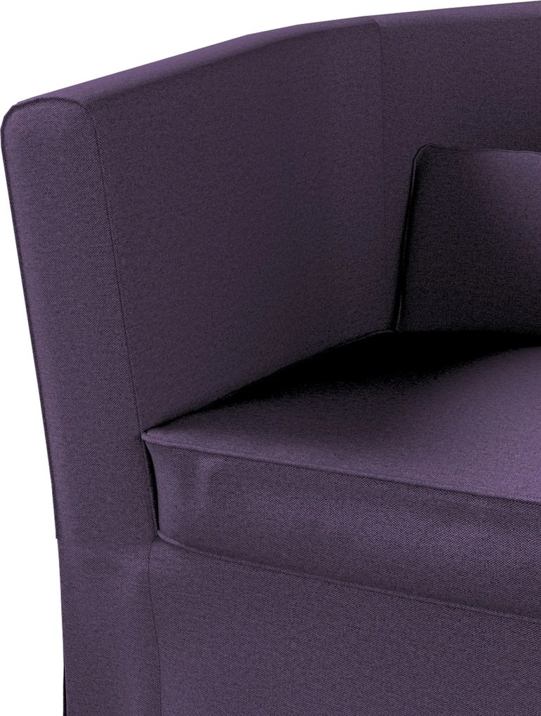 Potah na křeslo IKEA Ektorp Tullsta barva fialová látka pletený vzor