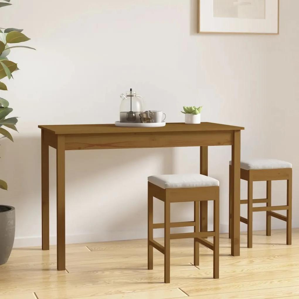 Jídelní stůl medově hnědý 110 x 55 x 75 cm masivní borové dřevo - Default Title