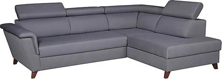 Casarredo - Komfort nábytek Rohová sedací souprava GRAVA rozkládací s úložným prostorem, pravá, látky A1 | barva: N10 natural,potah: lena 87