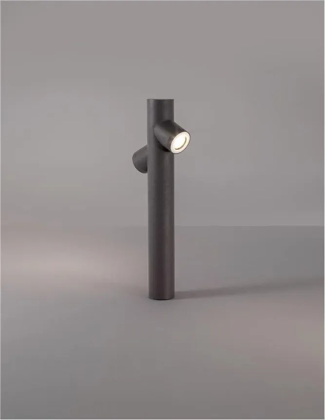 NV 9291703 Venkovní sloupkové svítidlo RAMO tmavě šedý hliník skleněný difuzor GU10 2x7W 220-240V IP65 bez žárovky - NOVA LUCE