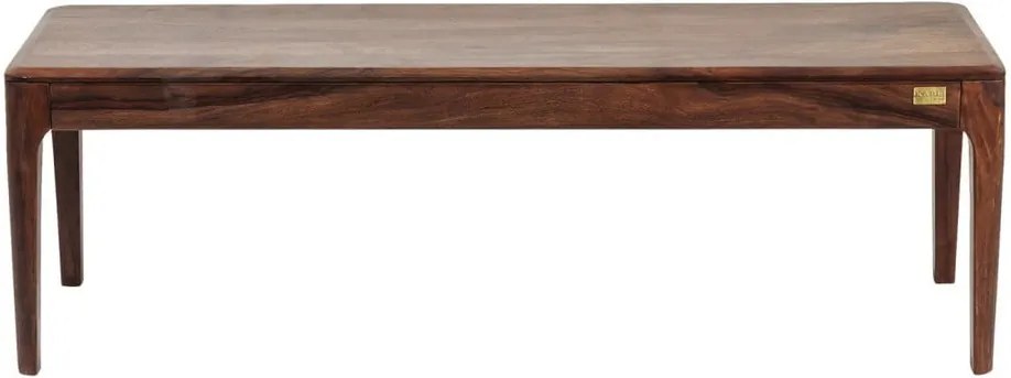 Tmavá lavice ze sheesamového dřeva Kare Design Brooklyn, 140 cm