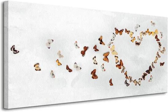 Obraz na plátně Srdce z motýlů Winstanley Ian 100x50cm WDC45350