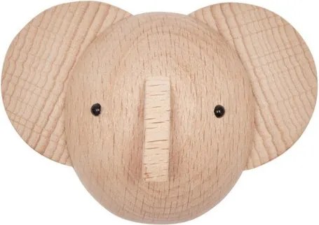 Nástěnný háček z bukového dřeva v přírodní barvě Elephant – OYOY Mini