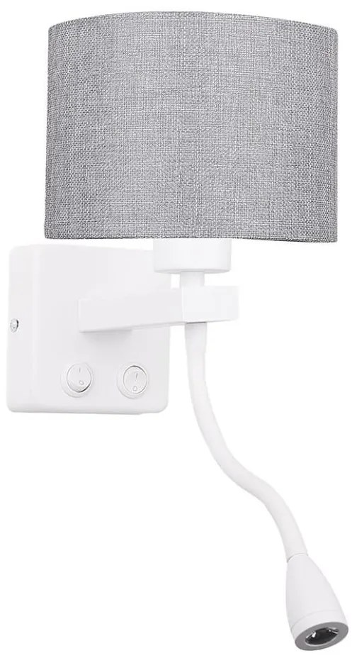 LED Flexibilní svítidlo POLO 1xE27/40W+LED/2W 230V bílá