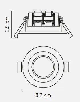 Nordlux Vestavné stropní LED svítidlo Clyde 8 Teplota světla: 2700K - teplá bílá