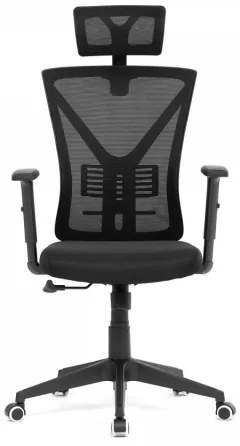 Kancelářská židle černá mesh plastový kříž KA-Q851 BK