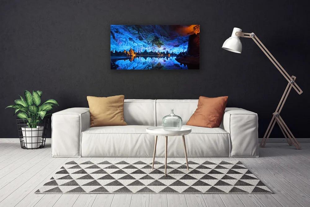 Obraz na plátně Jeskyně Světlo Ledovec 125x50 cm