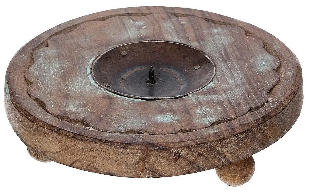 Svíčka podstavec Rustic Flame 15 cm