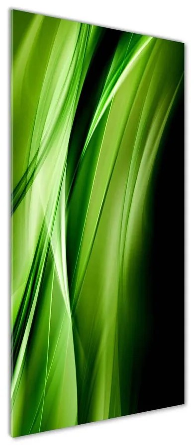 Wallmuralia Foto obraz skleněný svislý Zelené vlny pozadí 50x125 cm