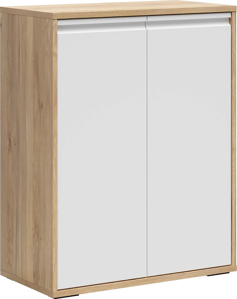 XXXLutz KOMODA, bílá, barvy dubu, 80/100/41 cm Carryhome - Široké komody - 002427031607