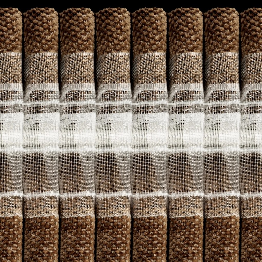 ZATEMŇOVACÍ ZÁVĚS NA PÁSCE NESKA 140X270 CM HNĚDÝ