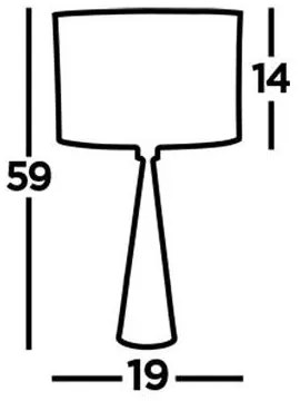 Searchlight EU2743BGO - Stolní lampa CHOLE 1xE27/60W/230V
