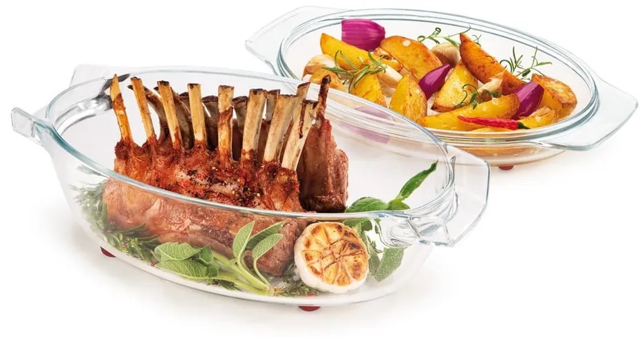 Skleněný pekáč s poklopem 21x35 cm GrandChef – Tescoma