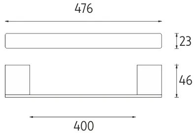 Nimco Držák na ručníky, 48 cm KIBO - Ki 14046-26
