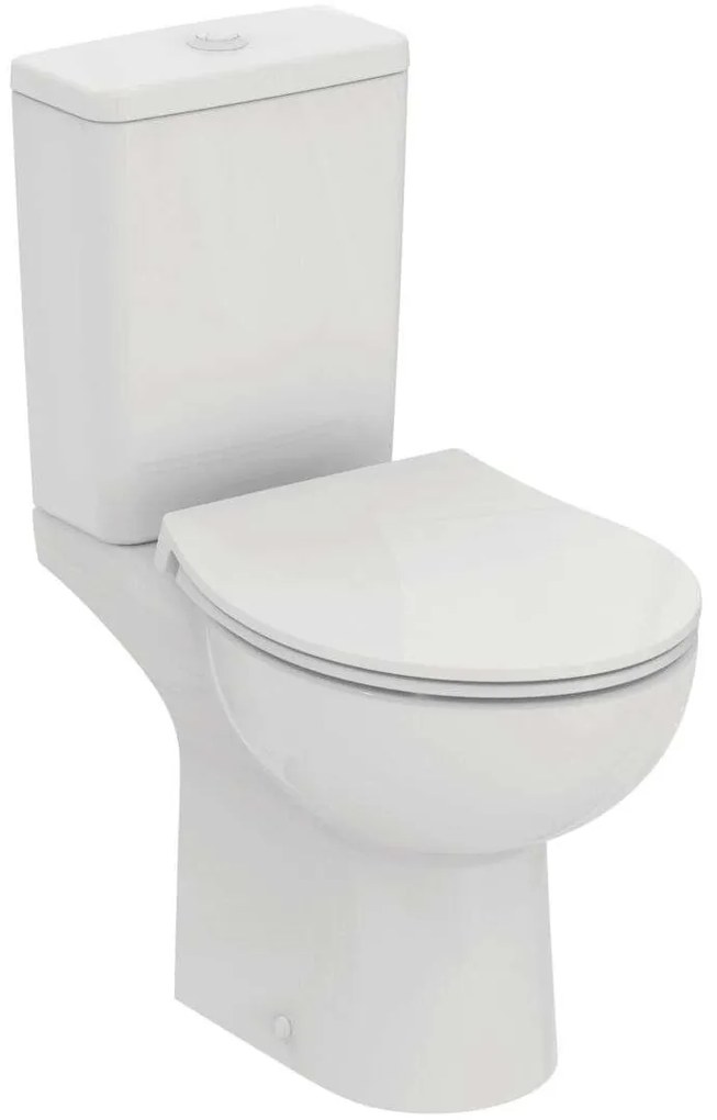 Ideal Standard Eurovit - WC kombi se sedátkem SoftClose, vario odpad, spodní napouštění, RimLS+, bílá W007301