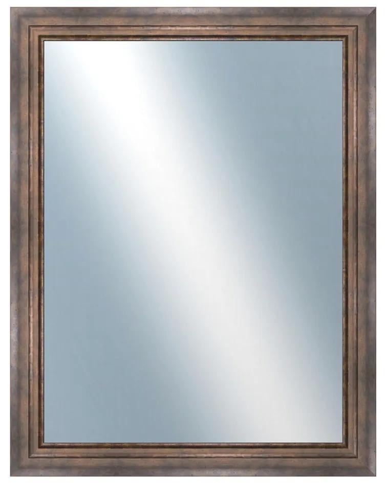 DANTIK - Zarámované zrcadlo - rozměr s rámem cca 70x90 cm z lišty TRITON široký měď antik (2951)