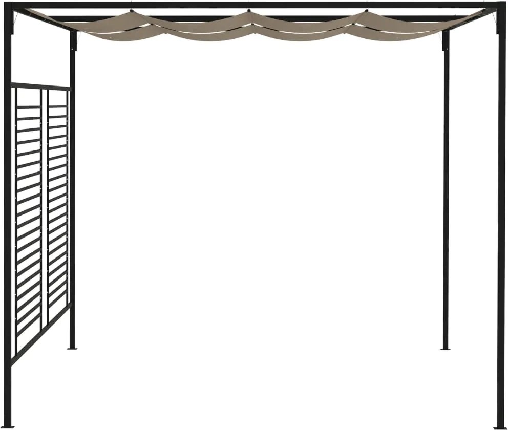 Altán se zatahovací střechou 3 x 4 x 2,3 m taupe 180 g/m² 313624