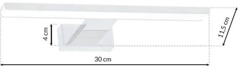 Nástěnné LED svítidlo Shine1, 1x LED 7w, 4000k, (30 cm), w