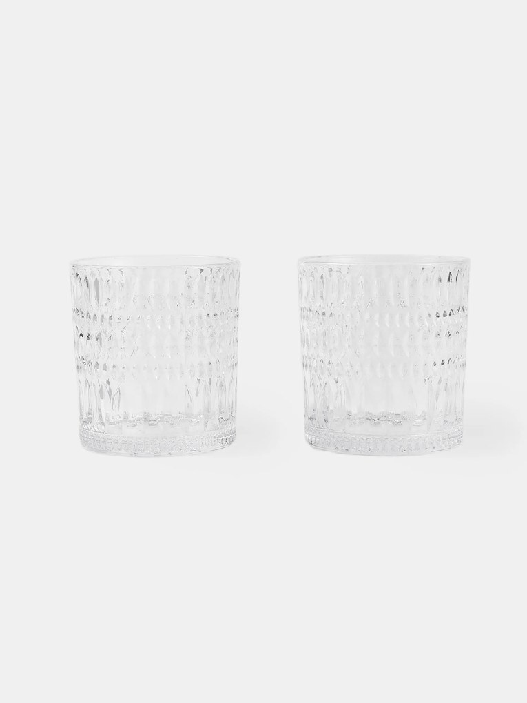 Sinsay - Sklenice s reliéfním vzorem 2 pack - clear