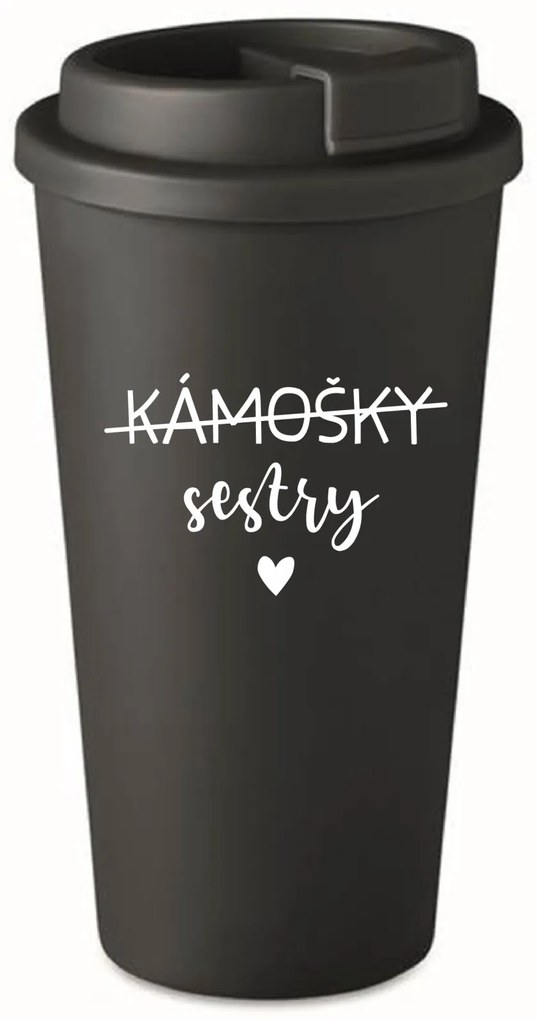 KÁMOŠKY SESTRY - černý termohrnek 475 ml