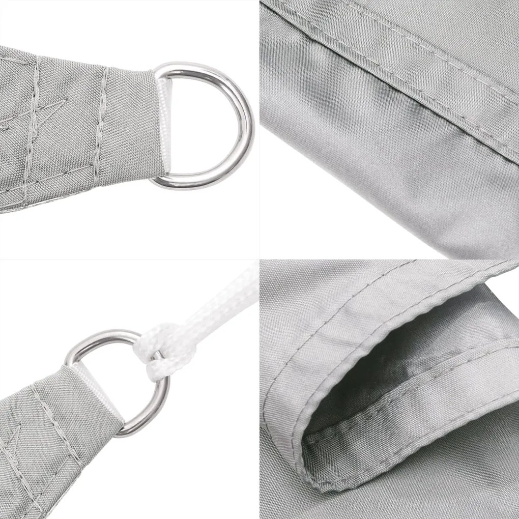 Stínicí Plachta Světle Šedá 5 X 5 M 100% Polyester Oxford