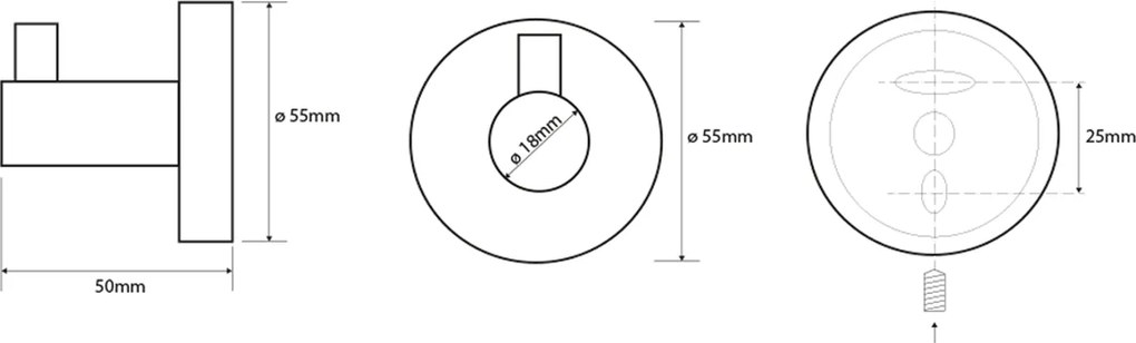 Sapho Sapho, X-STEEL věšáček, broušená nerez, XS201