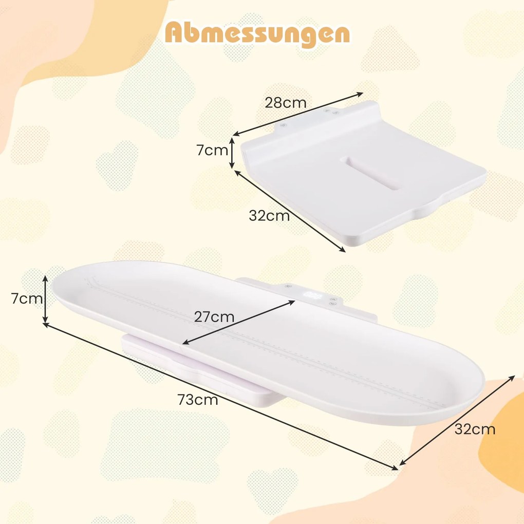 Costway Kojenecká váha Digtal váha pro zvířata v kojenecké váha s odnímatelným