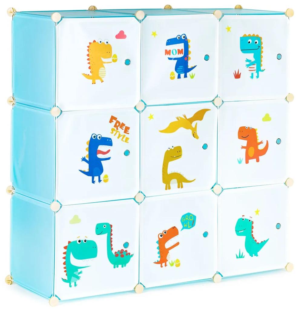 Dětský modulární regál Vinc 109 cm modrý