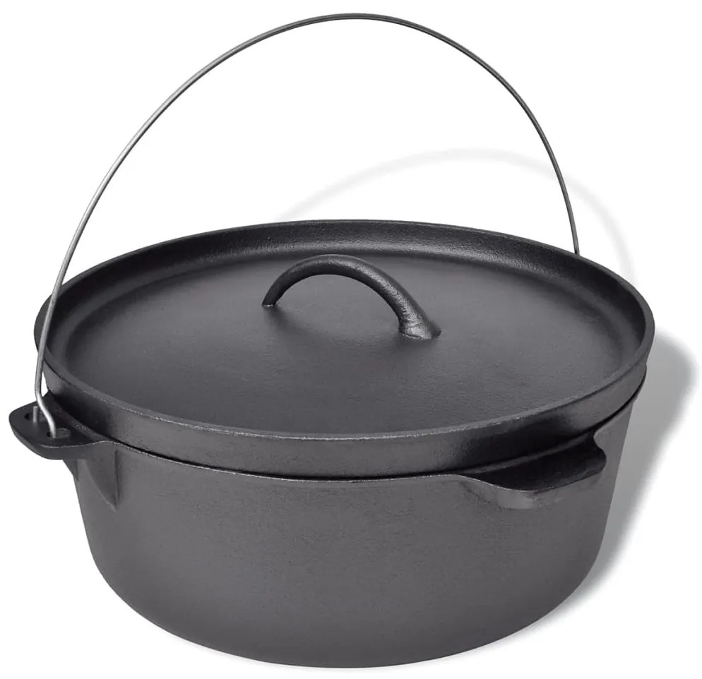 vidaXL Litinový hrnec 11,3 L Dutch Oven s příslušenstvím