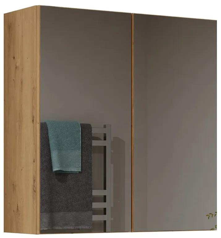 Koupelnová skříňka se zrcadlem POLA 2D dub artisan